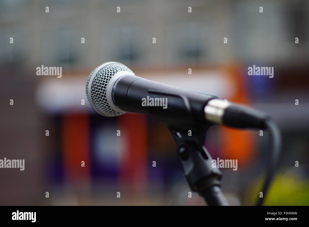 Folk Music Performer Microphone on Street Stock Photo - Alamy