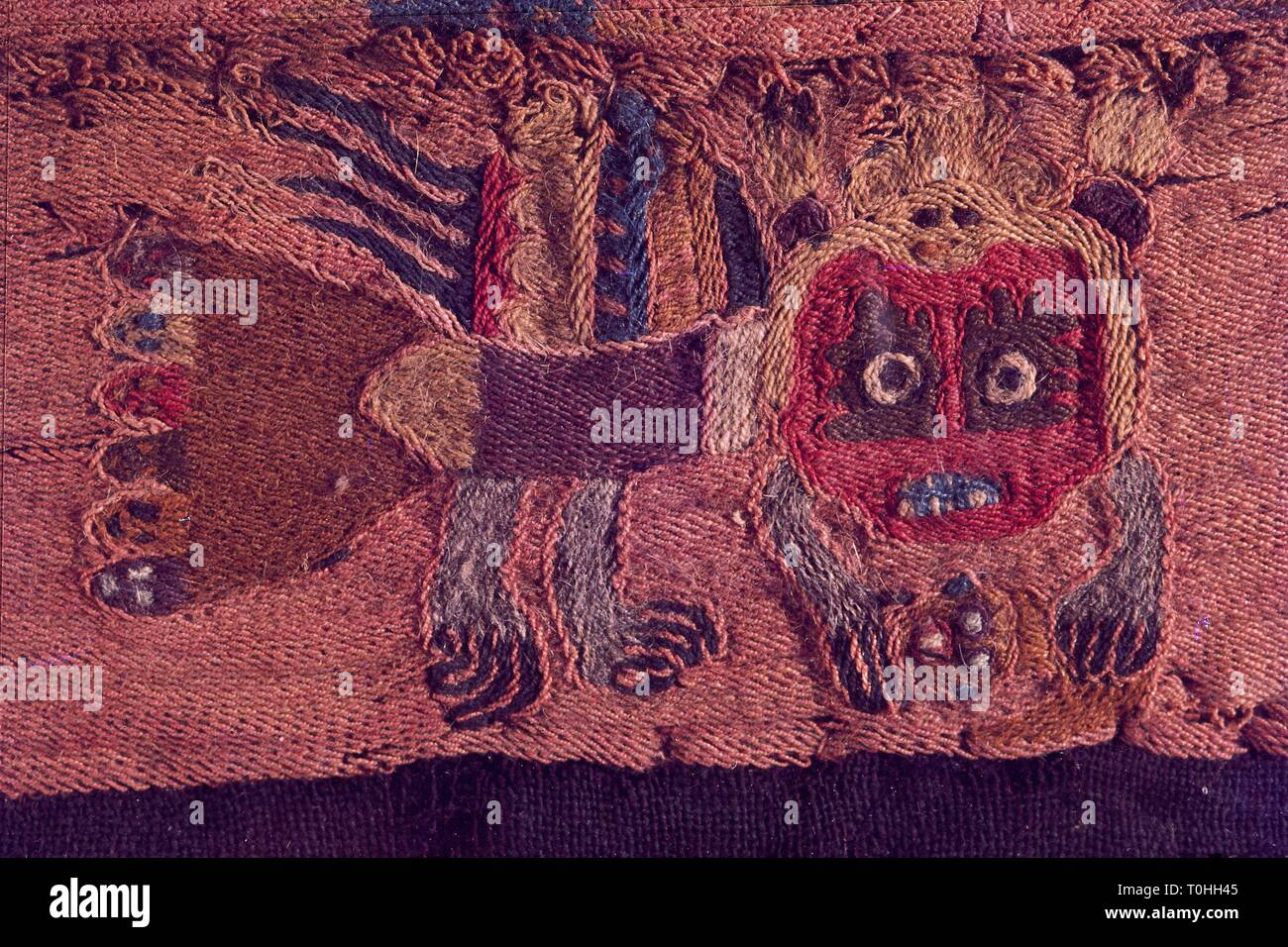 Textiles, Paracas Culture, Peru, 2015. Creator: Luis Rosendo Stock ...