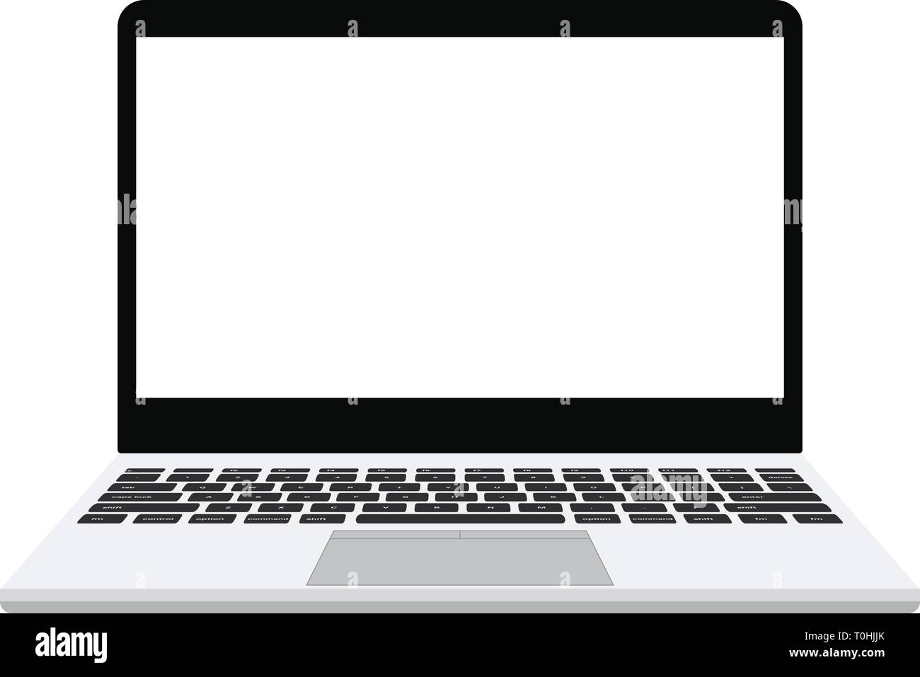 Laptop or notebook computer flat vector for apps and websites Stock ...