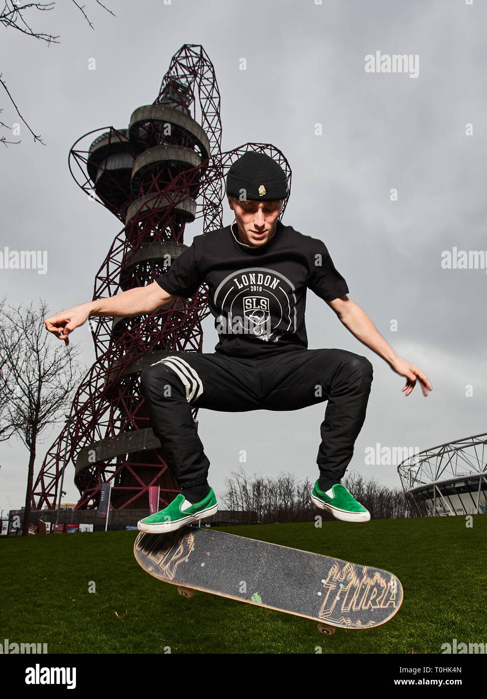 Alex Decunha during the Street League Skateboarding World Tour media ...