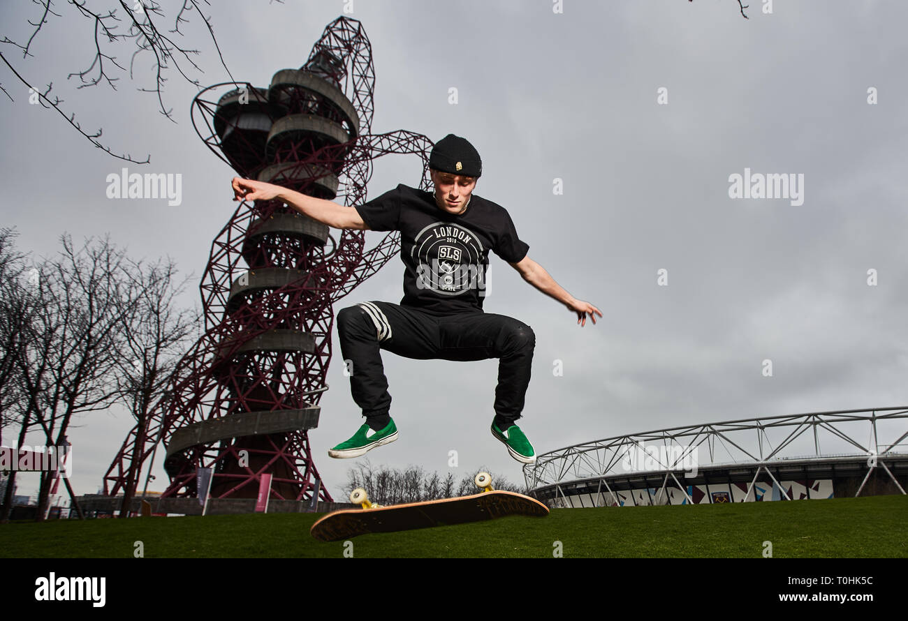 Alex Decunha during the Street League Skateboarding World Tour media ...