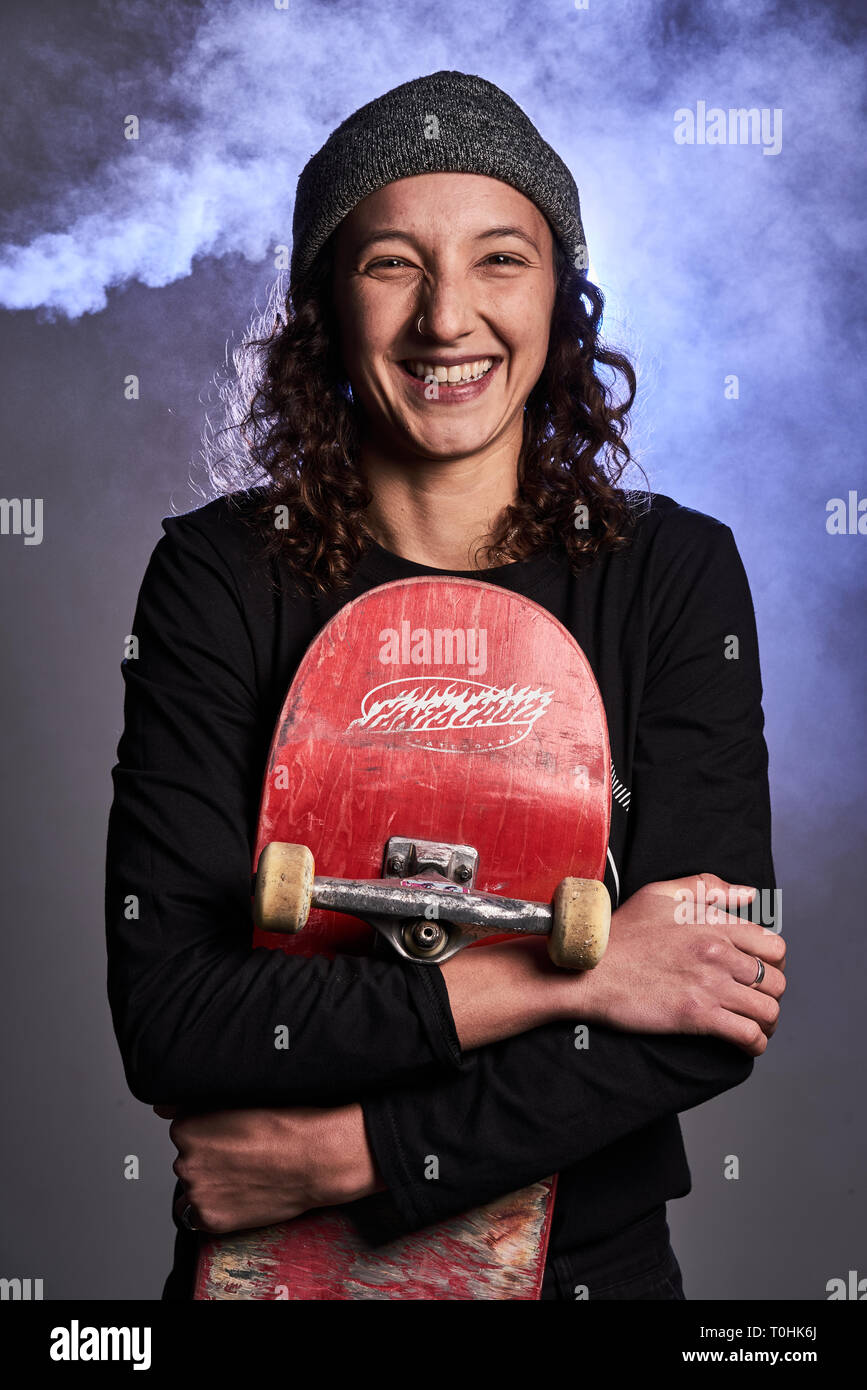 Helena Long during the Street League Skateboarding World Tour media ...