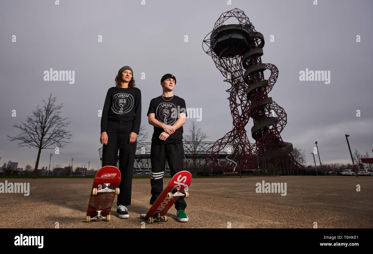 Helena Long and Alex Decunha during the Street League Skateboarding ...