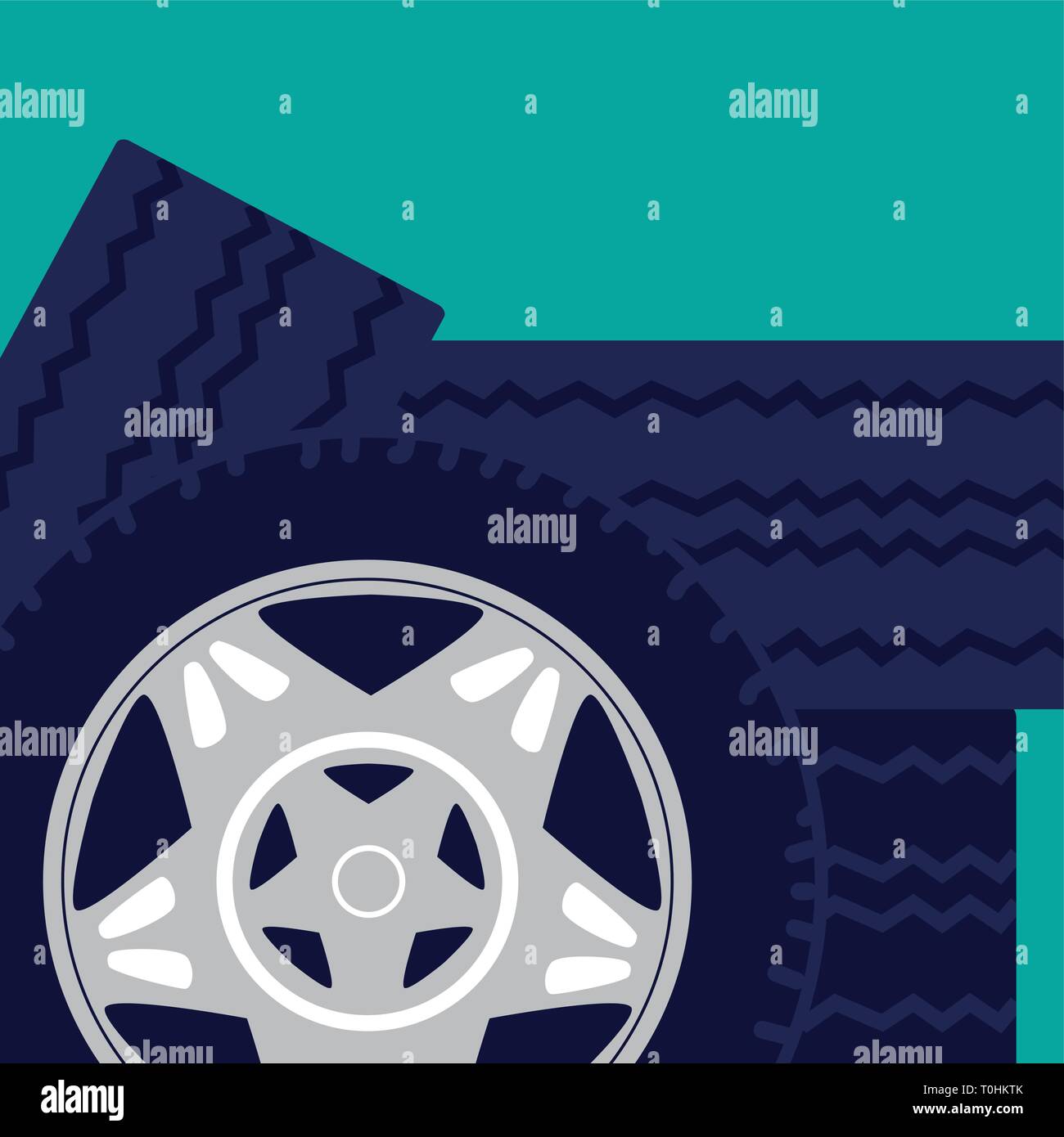 pile tires car wheels vector illustration design Stock Vector Image ...