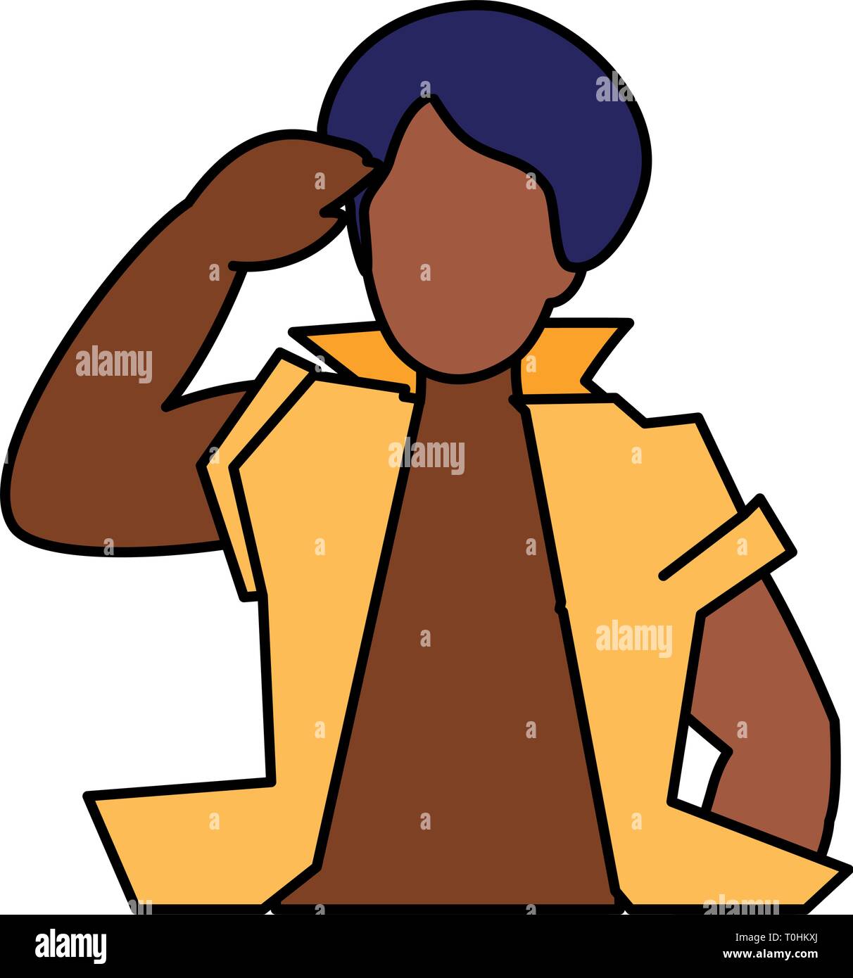 black tropical musician character vector illustration design Stock ...