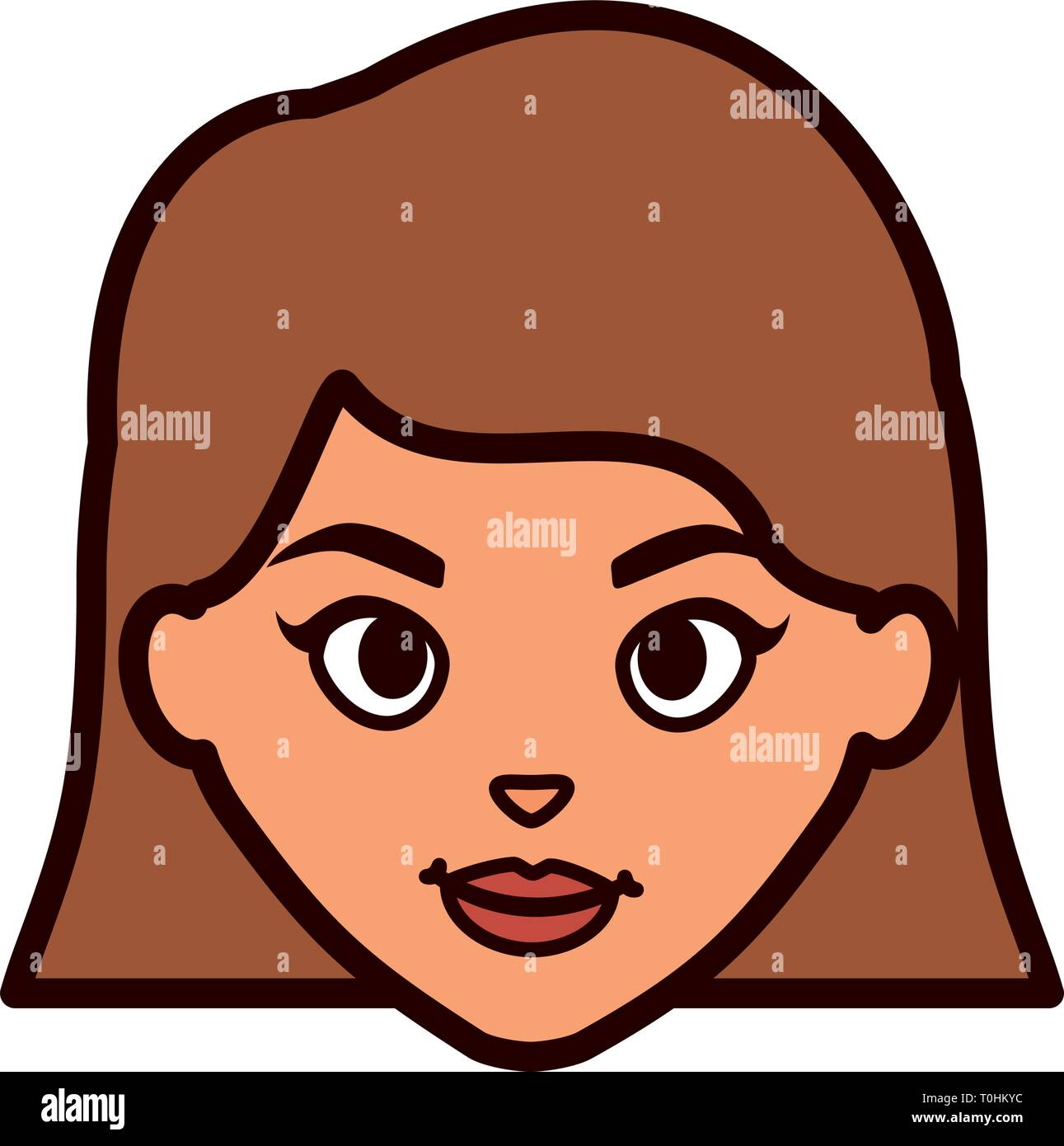 beautiful woman head character vector illustration design Stock Vector ...
