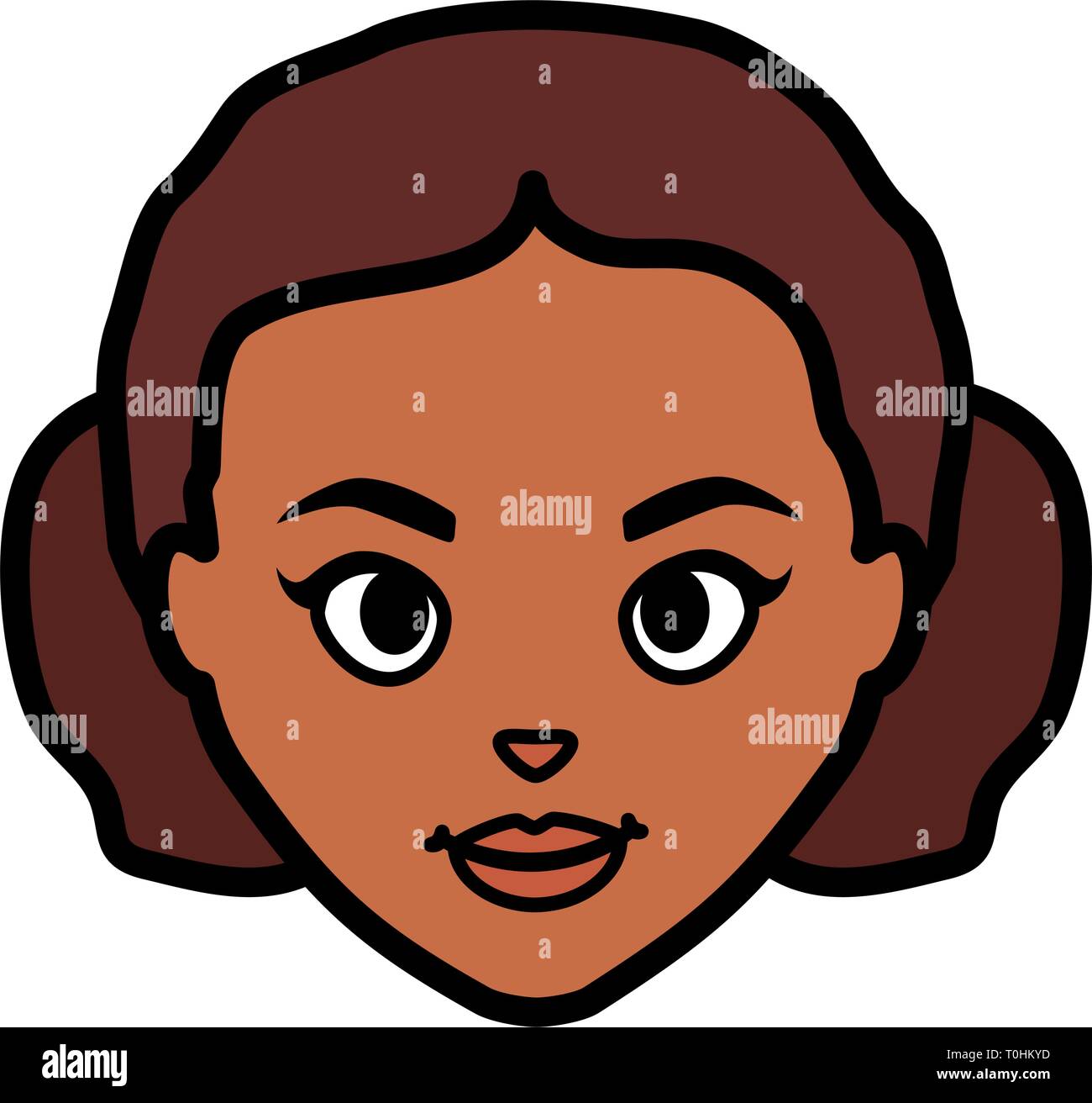 beautiful woman head character vector illustration design Stock Vector ...