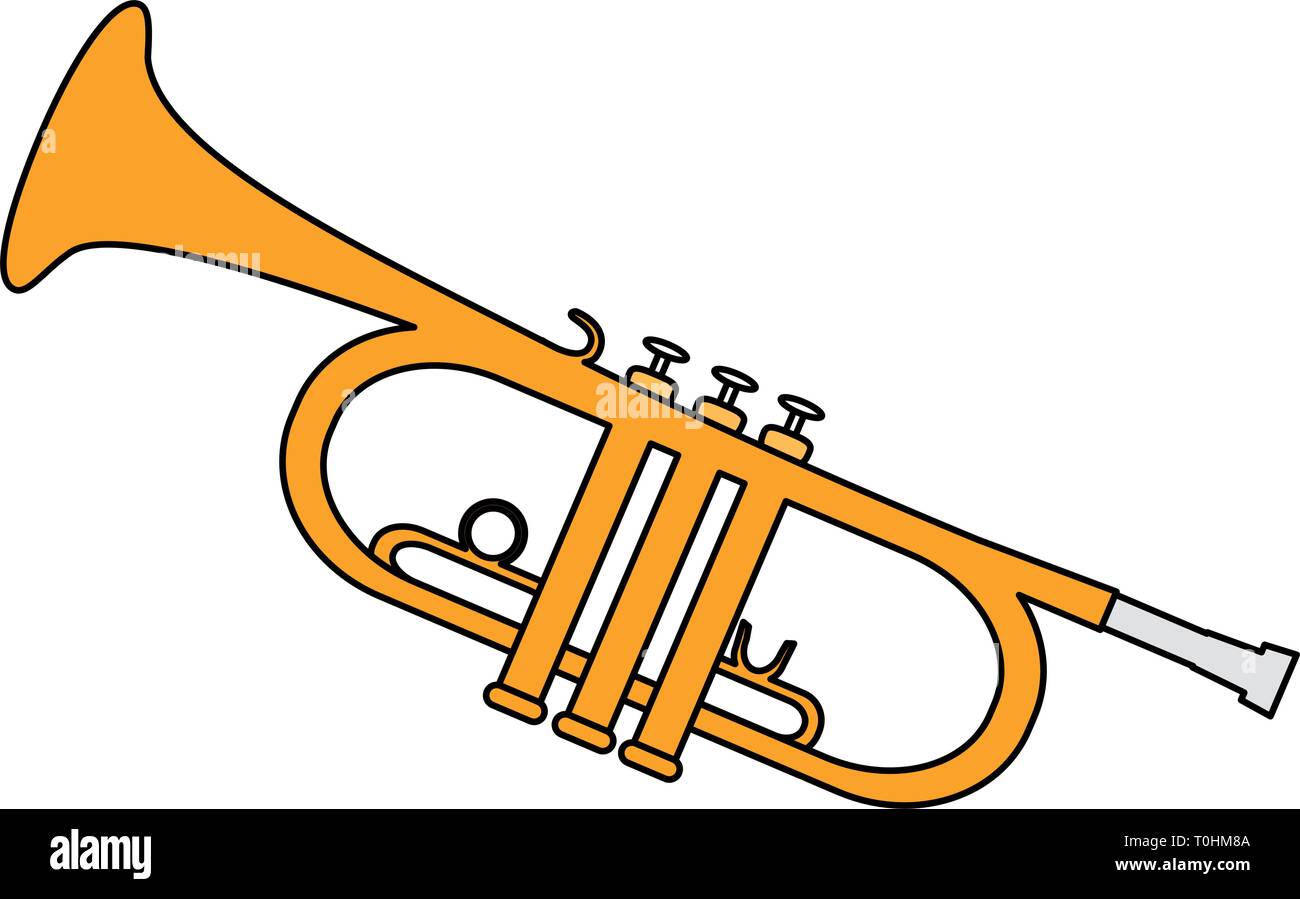 trumpet instrument musical icon vector illustration design Stock Vector ...