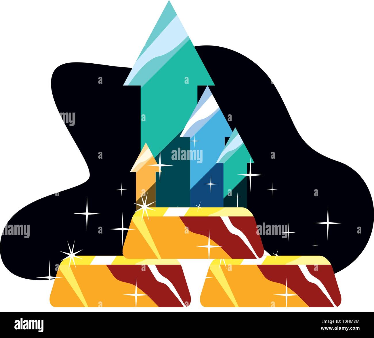 Stacked gold bars Stock Vector Images - Alamy