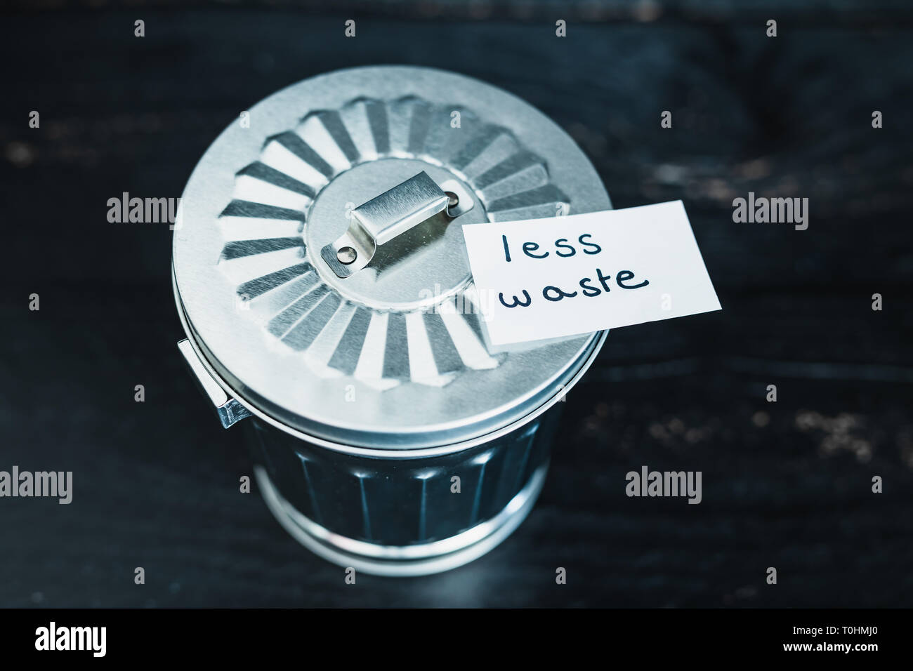 ecology and consumerism concept: spend better for less waste garbage ...