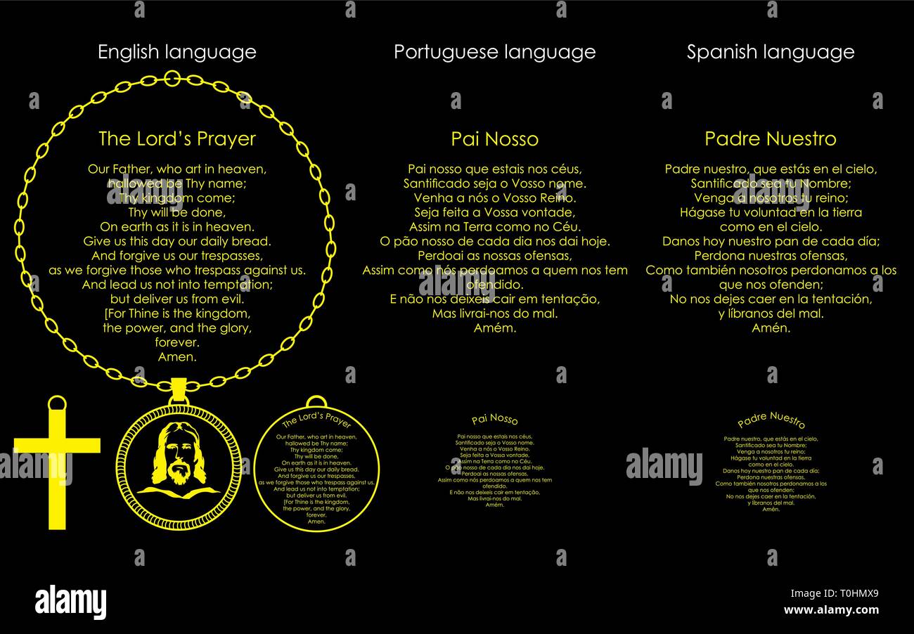 Prayer Our Father Stock Vector Image & Art - Alamy