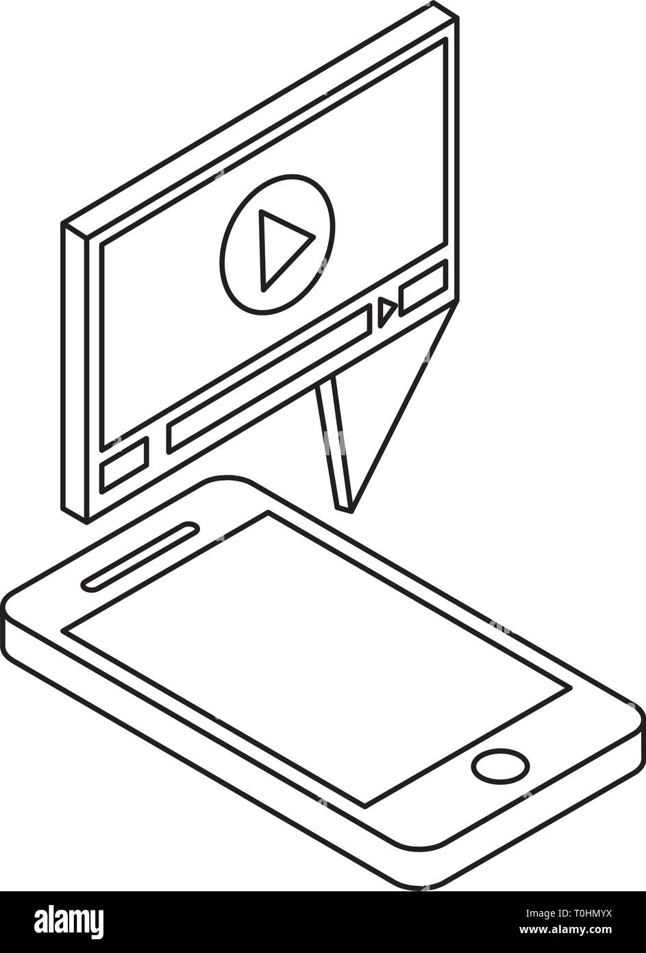 smartphone with speech bubbles vector illustration design Stock Vector ...