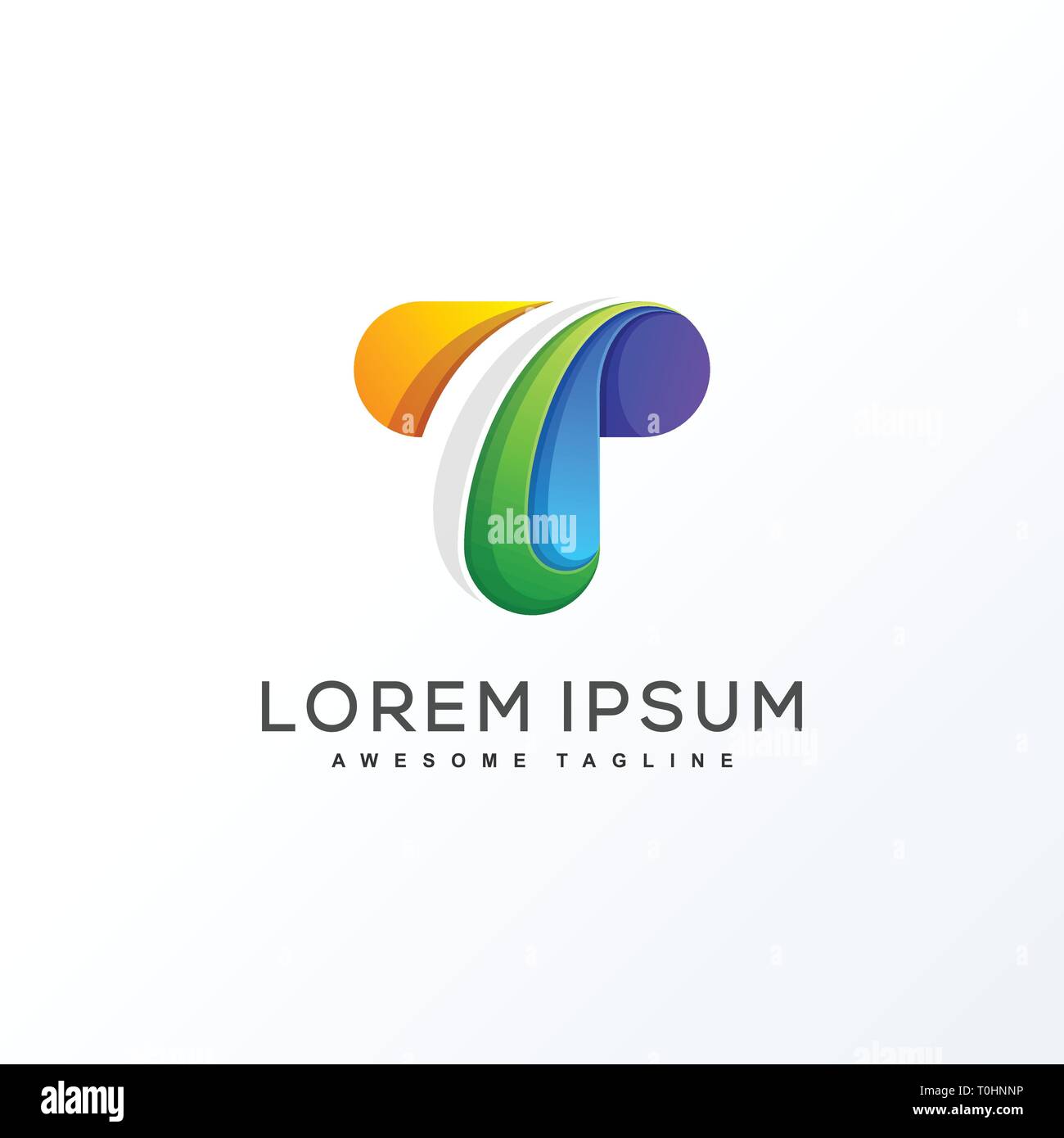 Modern t logo vector vectors hi-res stock photography and images - Alamy