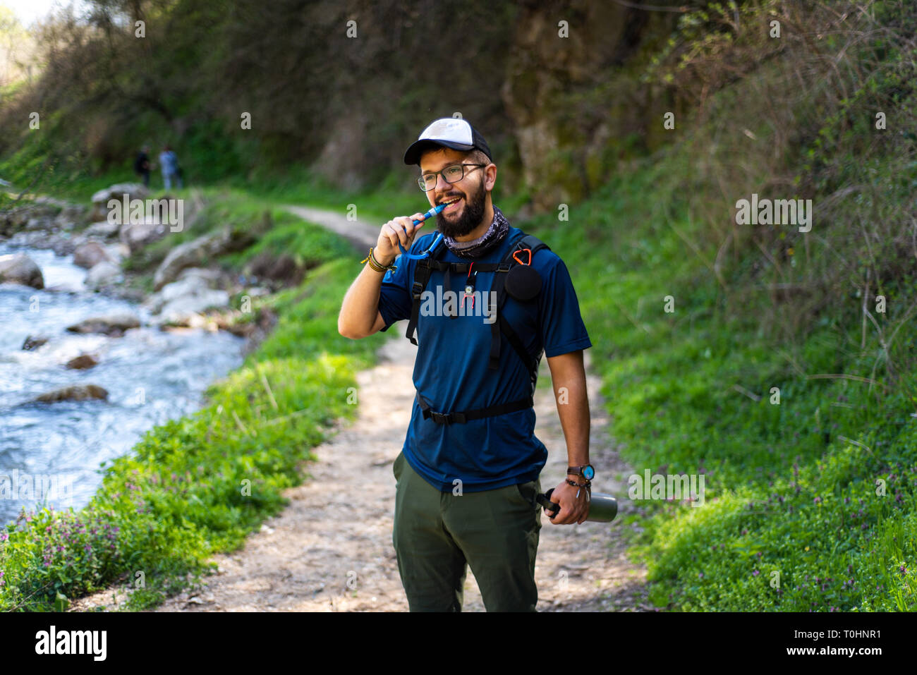 Man drinking river water hi-res stock photography and images - Alamy