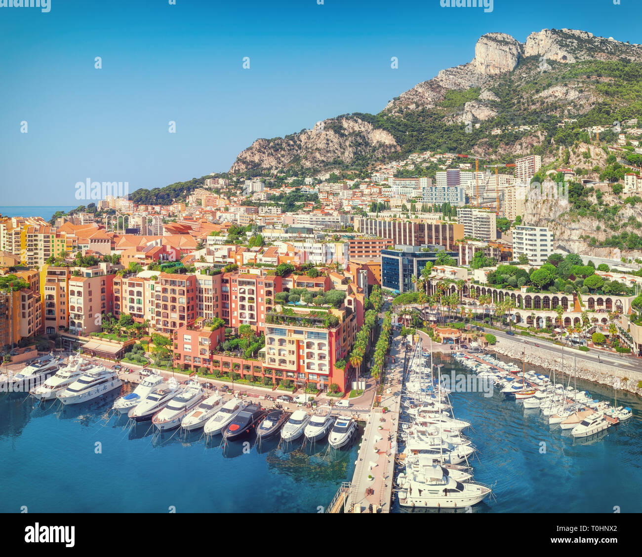 Luxury Monaco-Ville harbour of Monaco, Cote d'Azur Stock Photo - Alamy