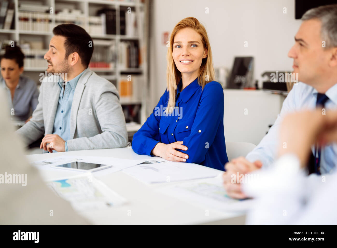 Busy office life Stock Photo - Alamy
