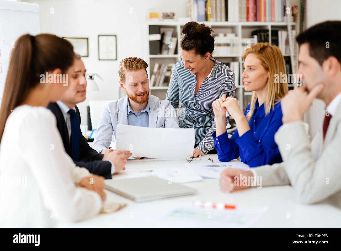 Business people in office Stock Photo - Alamy