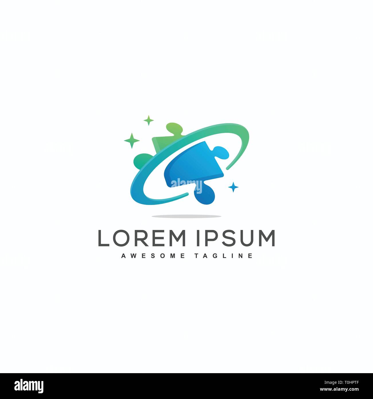 Abstract Planet Puzzle Concept illustration vector Design template ...