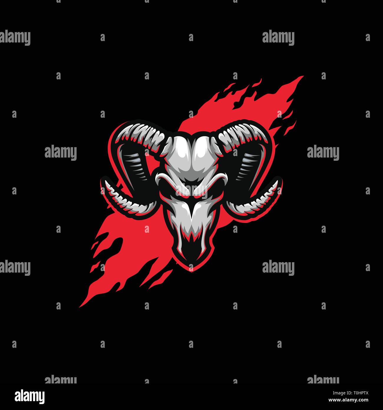 Abstract Skull Goat Concept illustration vector Design template ...