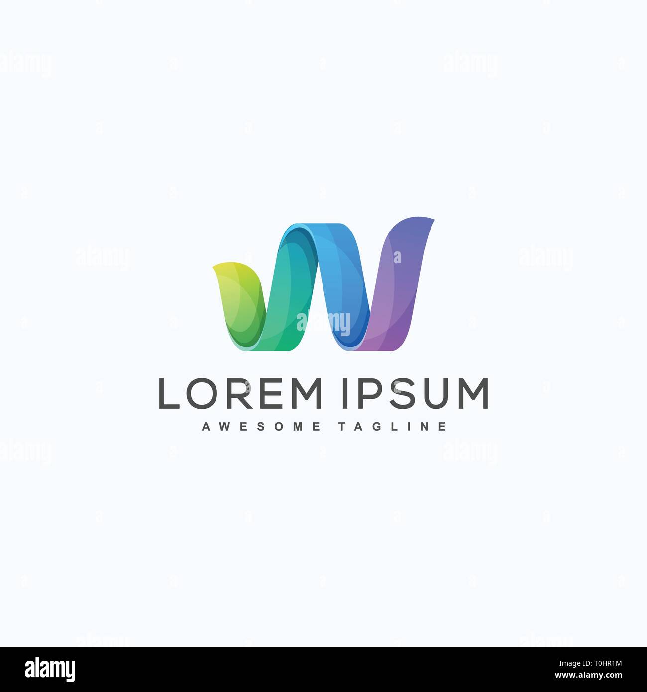 W letter design hi-res stock photography and images - Alamy