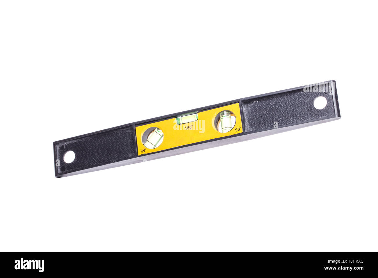 Level on empty white background Stock Photo - Alamy