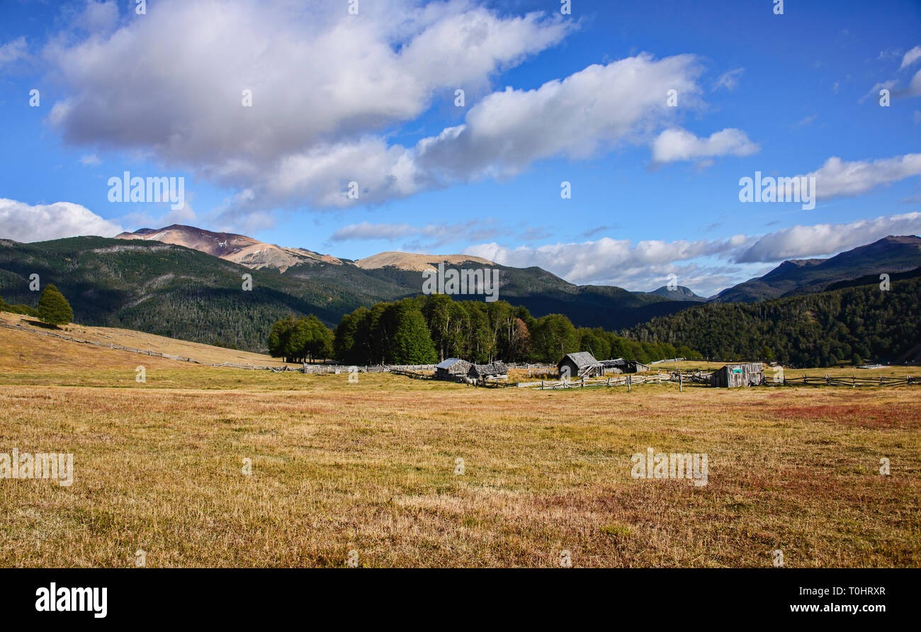 Traditional estancia ranch, Villa Cerro Castillo, Aysen, Patagonia ...