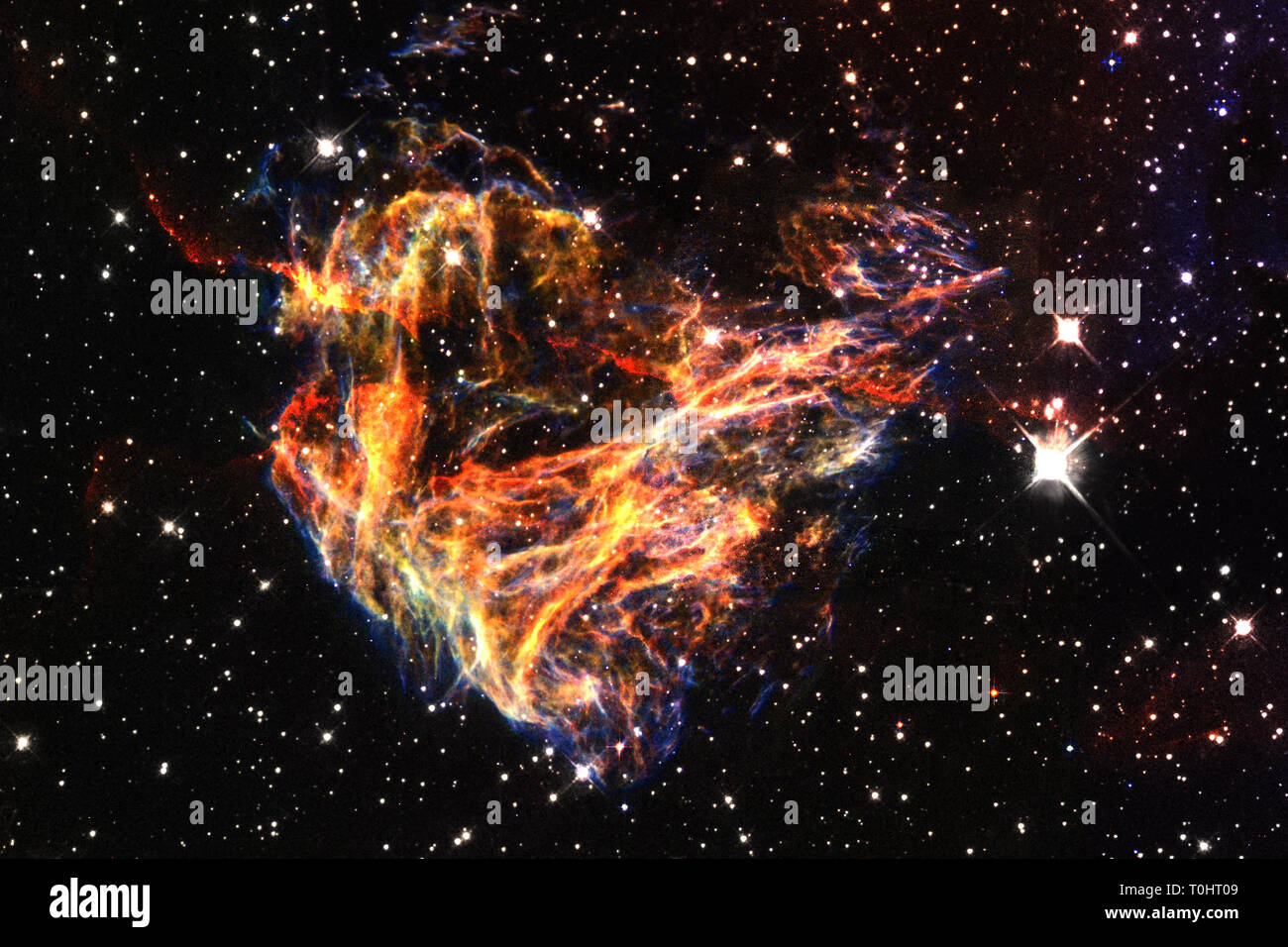Awesome beautiful nebula somewhere in outer space. Elements of this ...