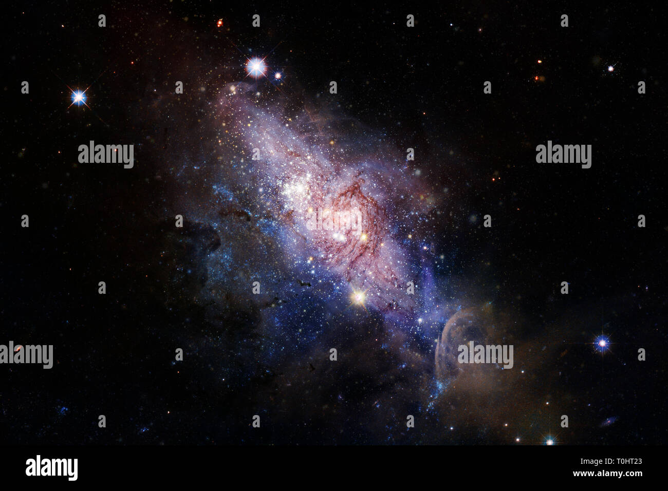 Nebulae and stars in deep space. Cosmic art, science fiction wallpaper ...
