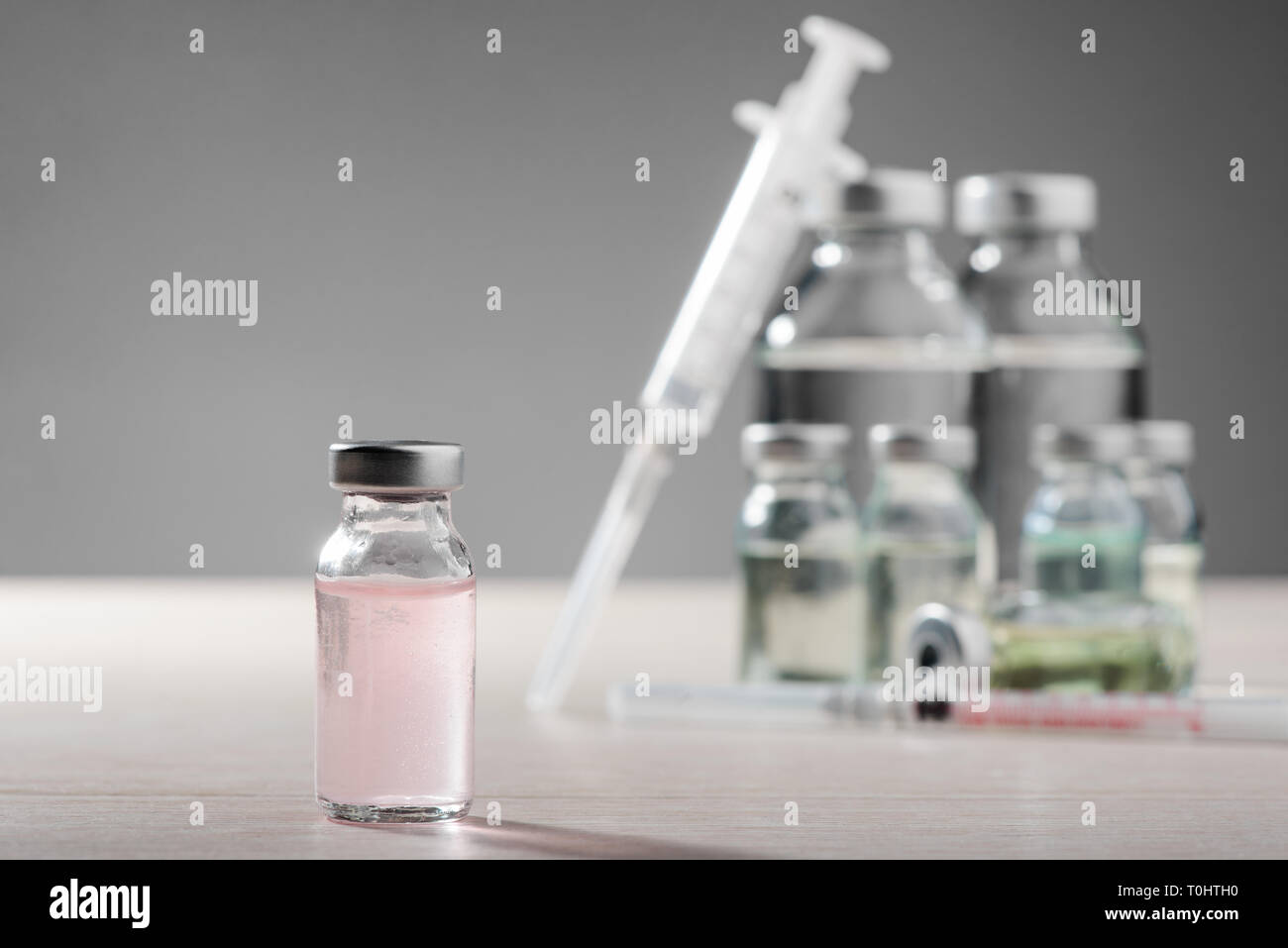 Rabies vaccination concept syringe table hi-res stock photography and ...