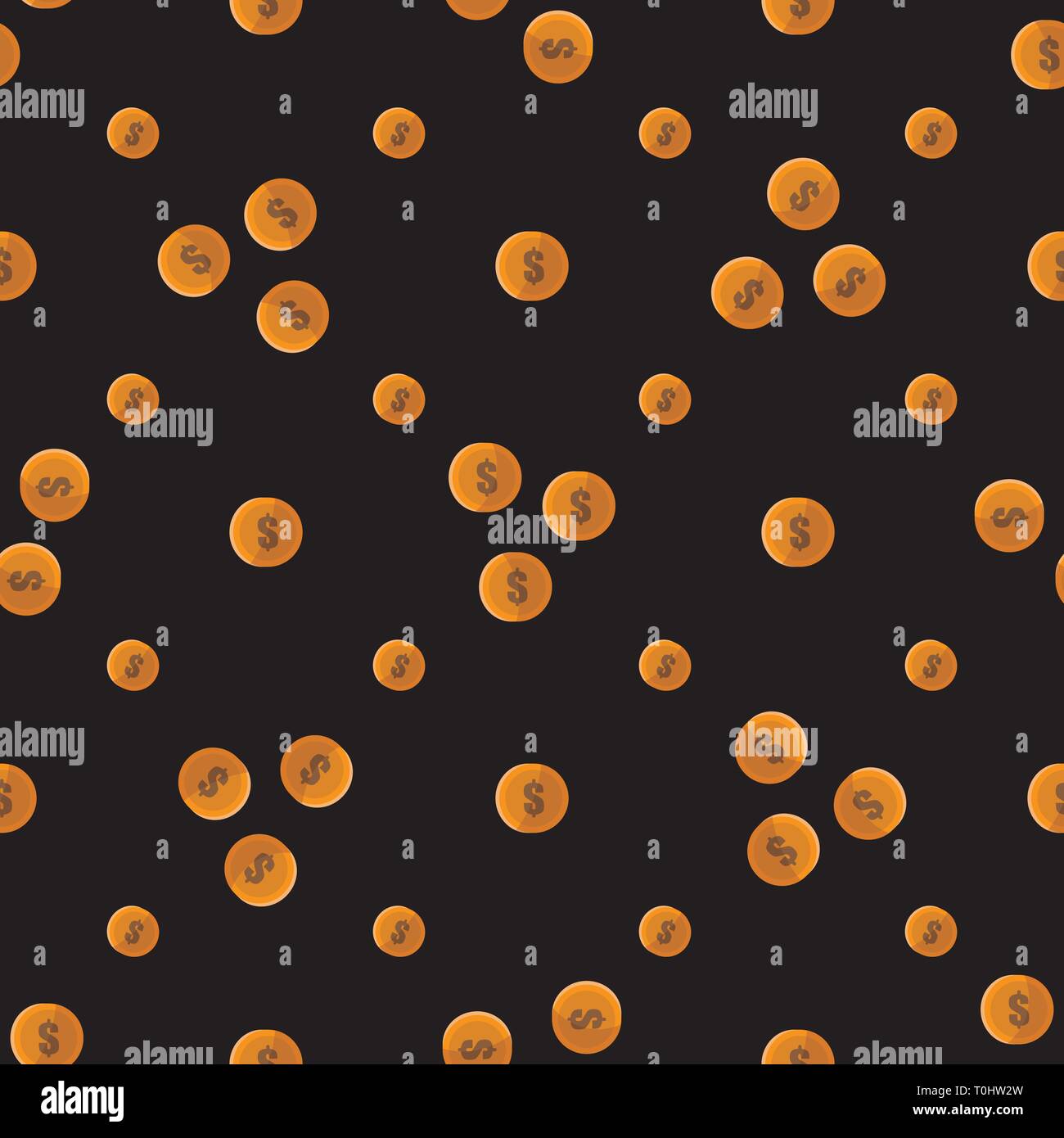 Seamless icon pattern background coin. Vector illustration wallpaper ...