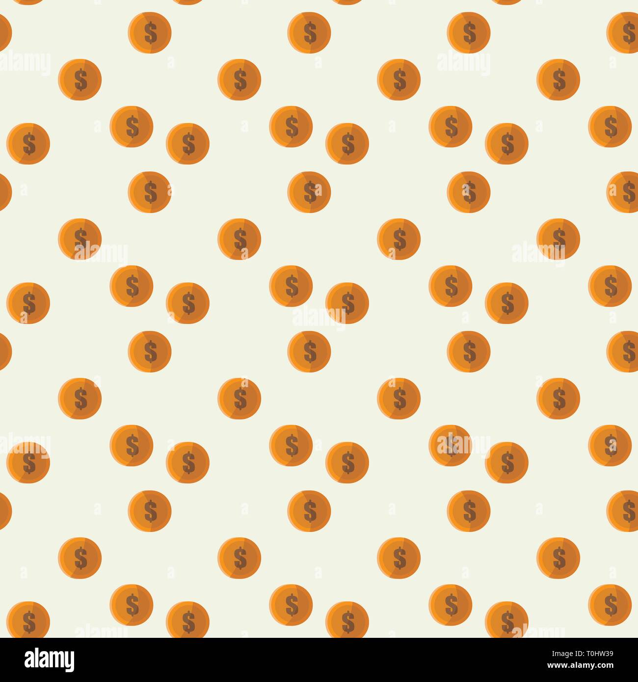 Vector image of coins falling down, seamless pattern 10 eps Stock ...