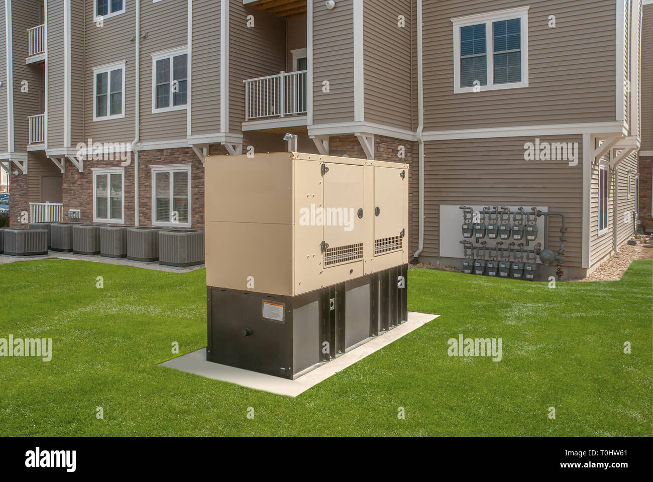 Industrial Diesel Generator. Standby generator Stock Photo - Alamy
