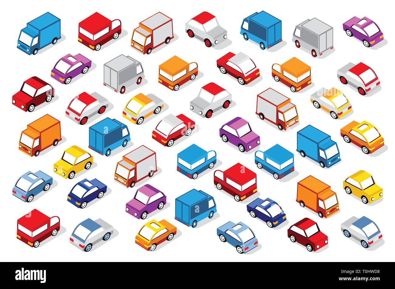 Isolated isometric 3d car Stock Vector Images - Alamy