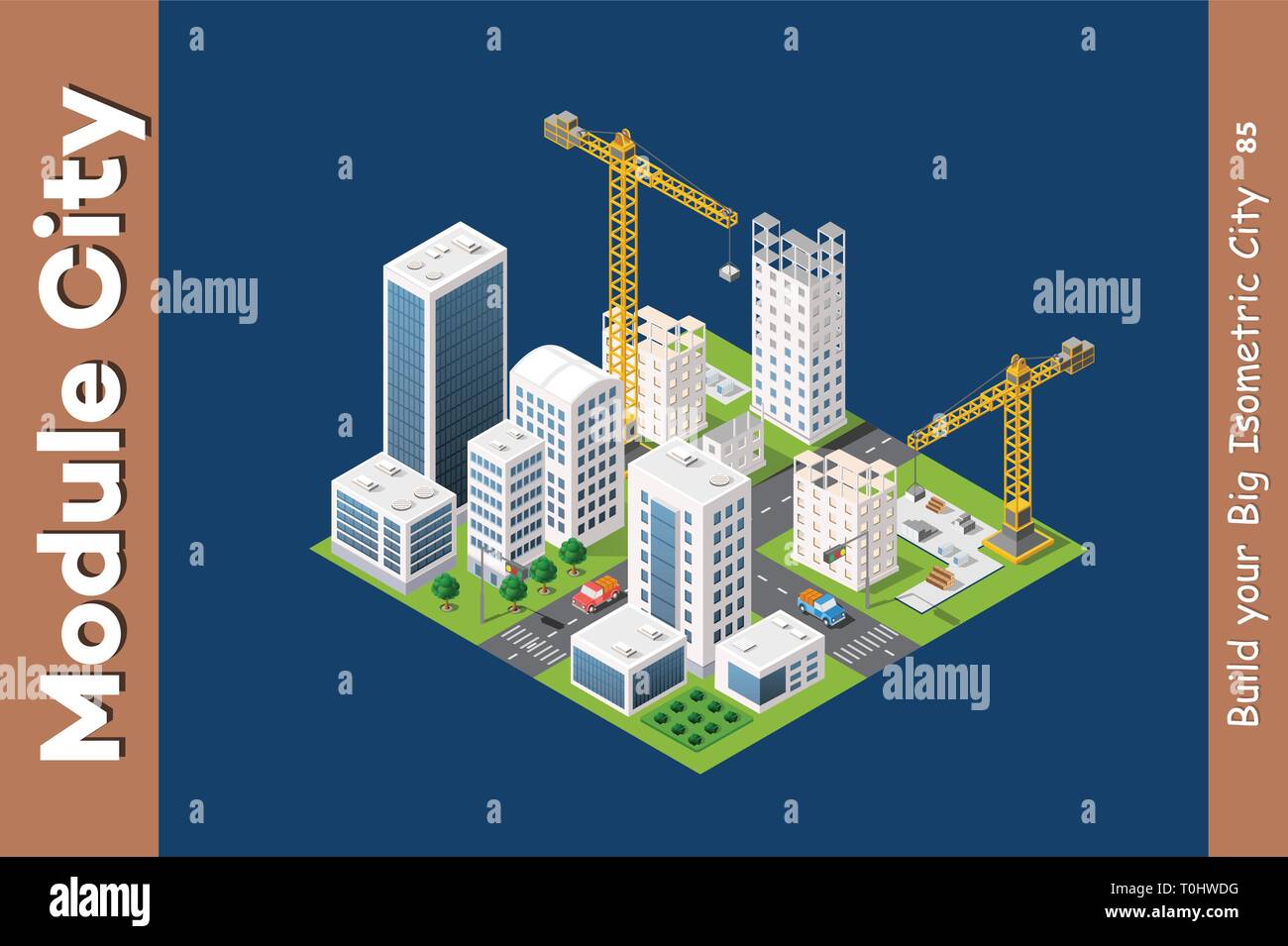 Isometric icons set construction Stock Vector Images - Alamy