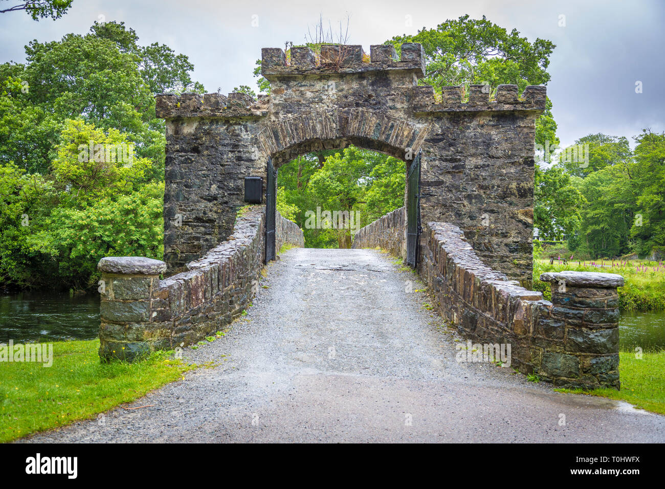 Bridge to Lord Brendans Cottage, Killarney Nationalpark, Co Kerry ...