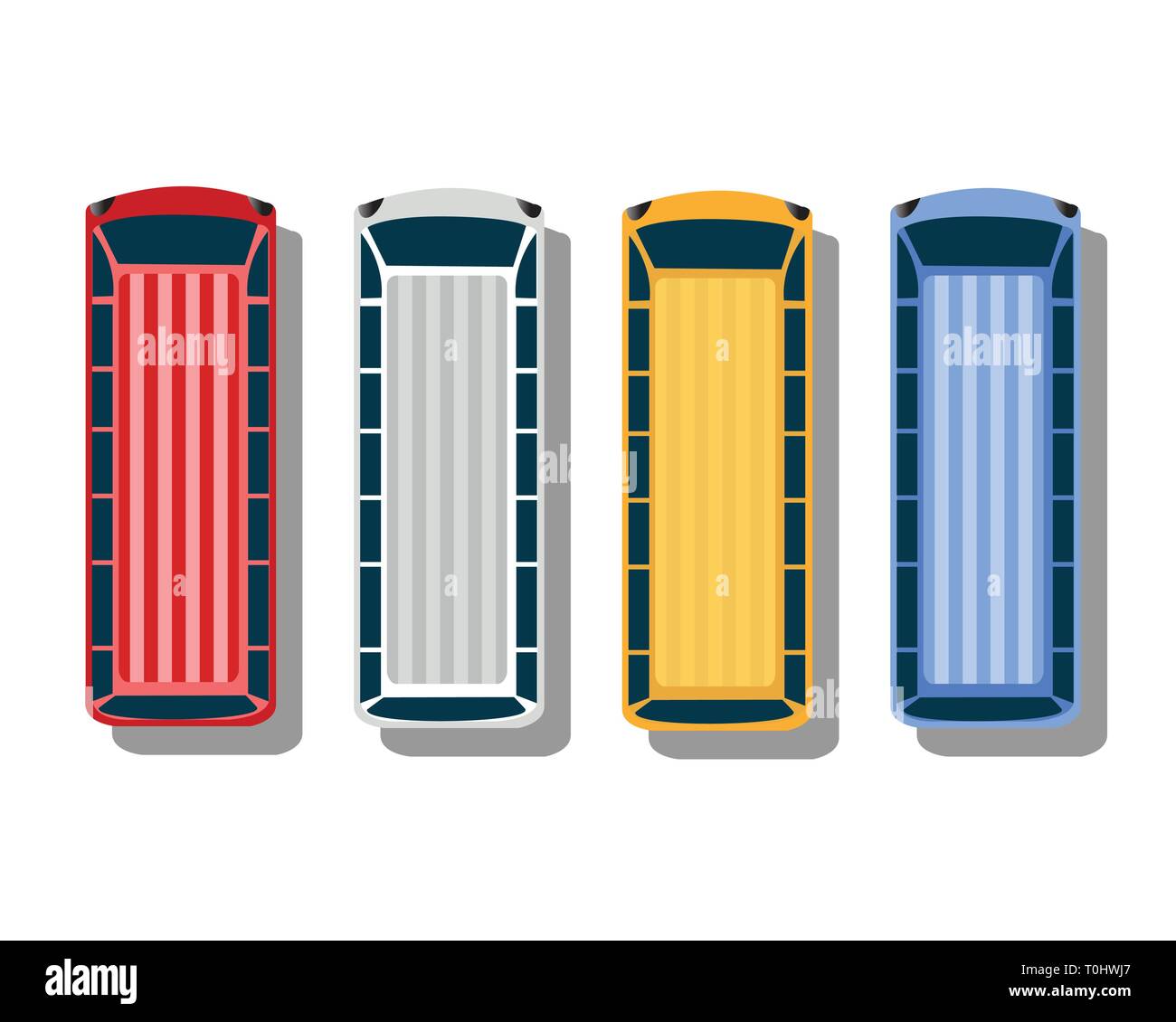 Bus top view Cut Out Stock Images & Pictures - Alamy