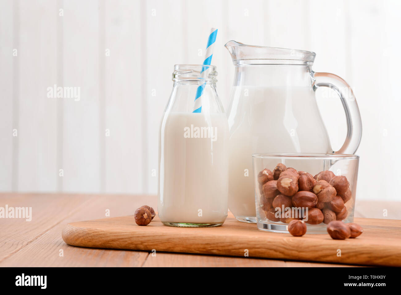 Vegan hazelnut milk Stock Photo - Alamy