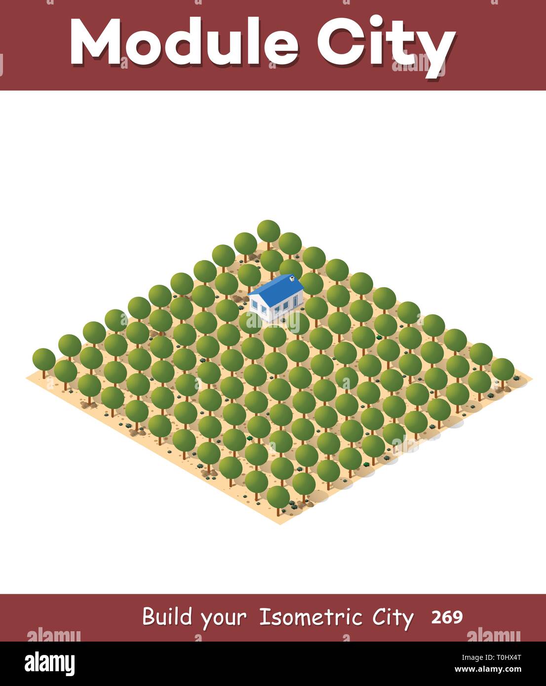 Isometric view of a farm Stock Vector Image & Art - Alamy