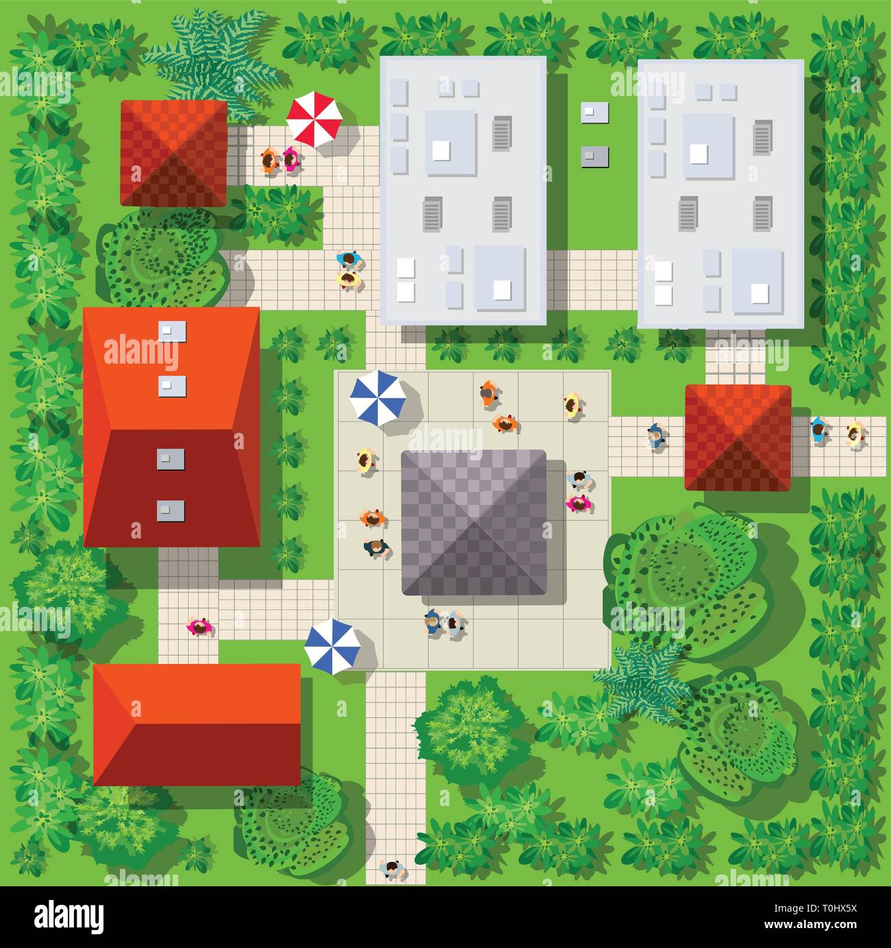 Building plan top view vector hi-res stock photography and images - Alamy