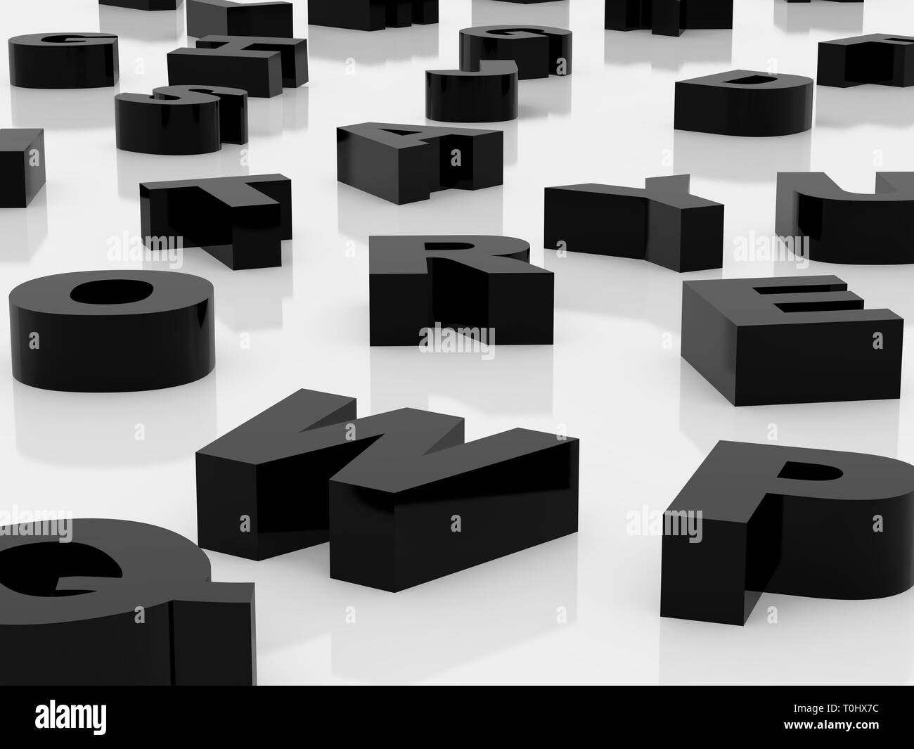 High resolution image alphabet. 3d illustration over white backgrounds ...