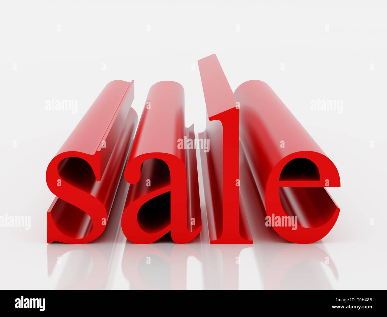 High resolution image red symbol. 3d illustration over white ...