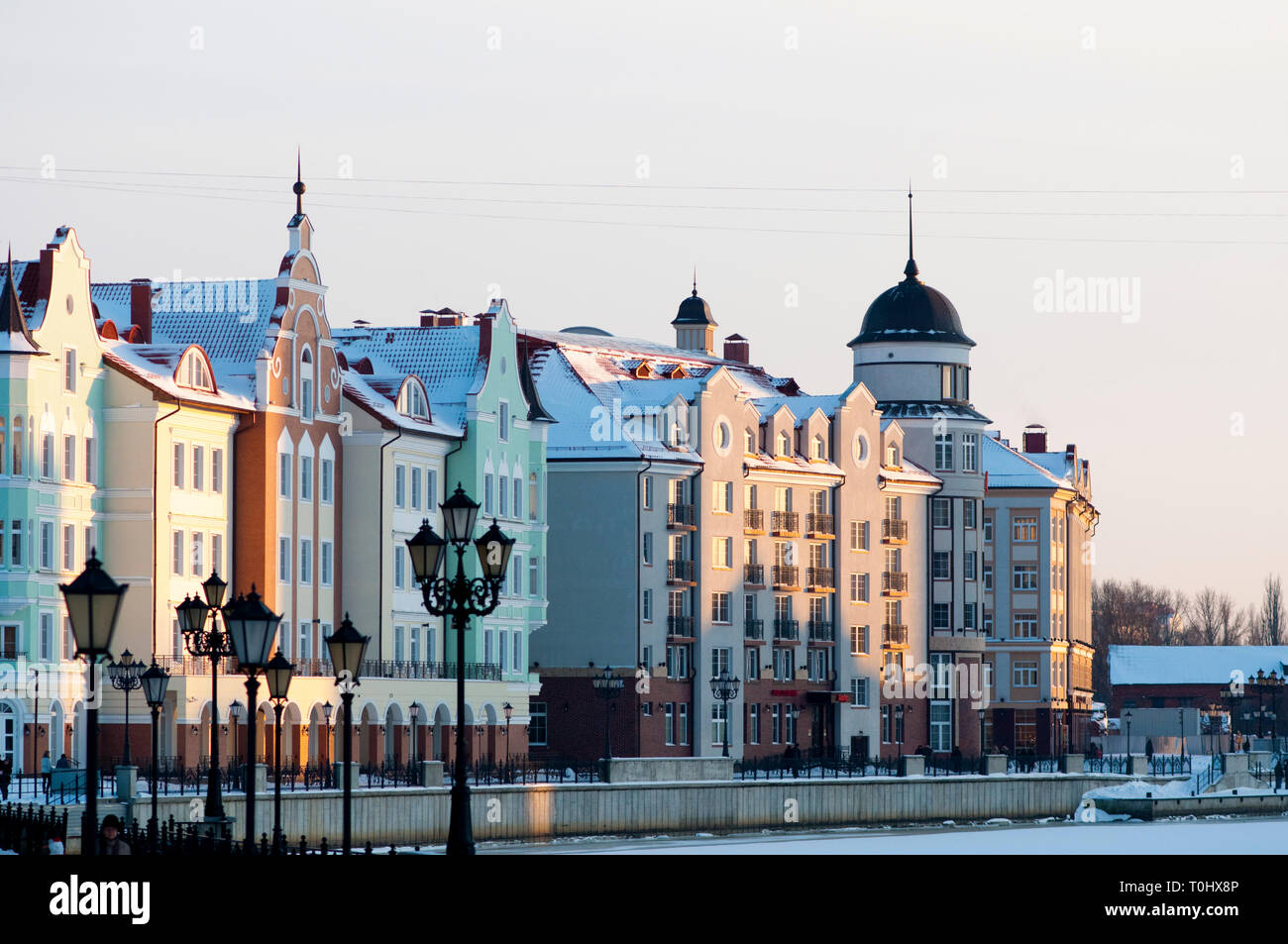 Ancient buildings in Kaliningrad. The ethnographic and trading-craft ...