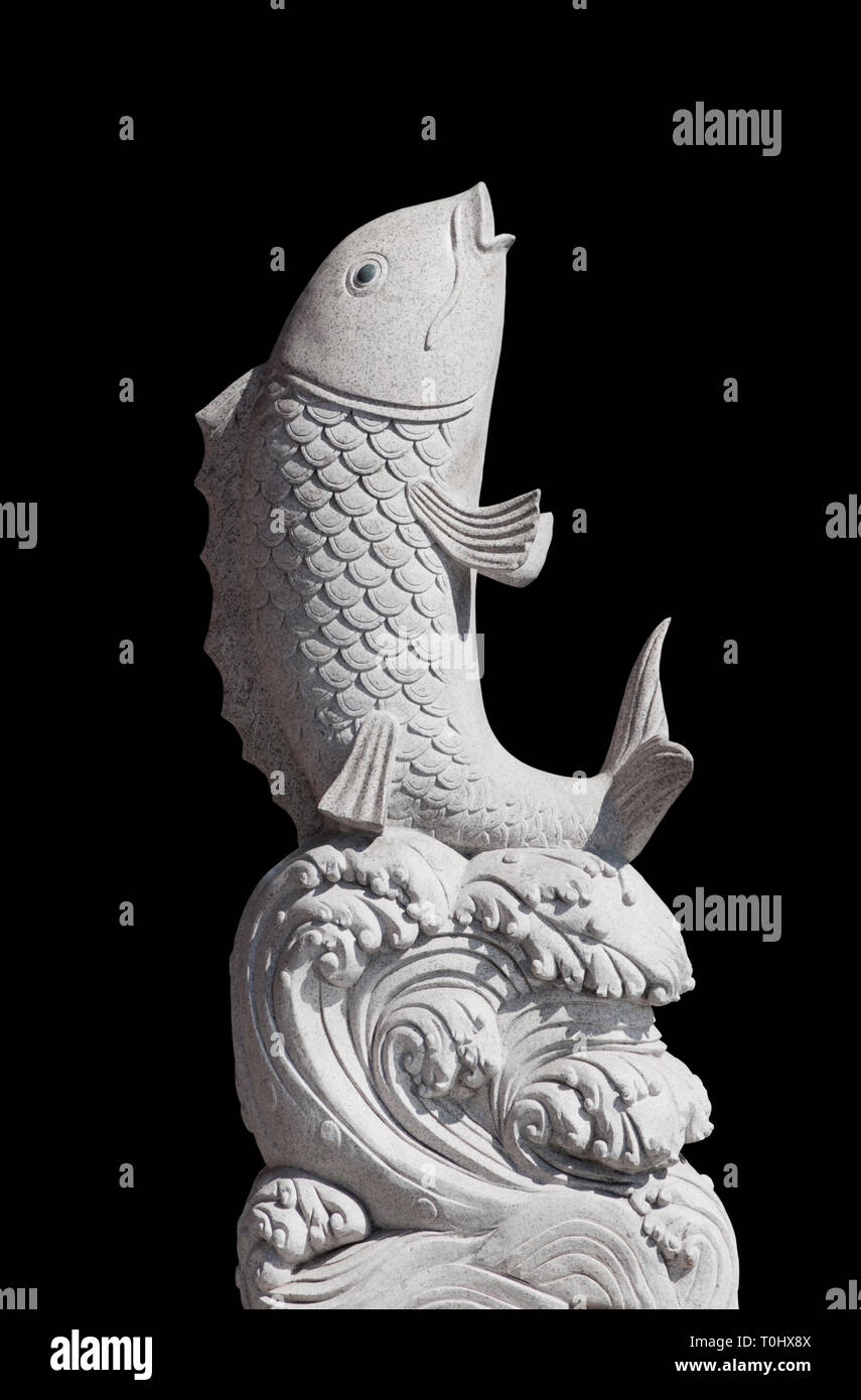 High resolution image. Fountain in the form of fish Stock Photo - Alamy