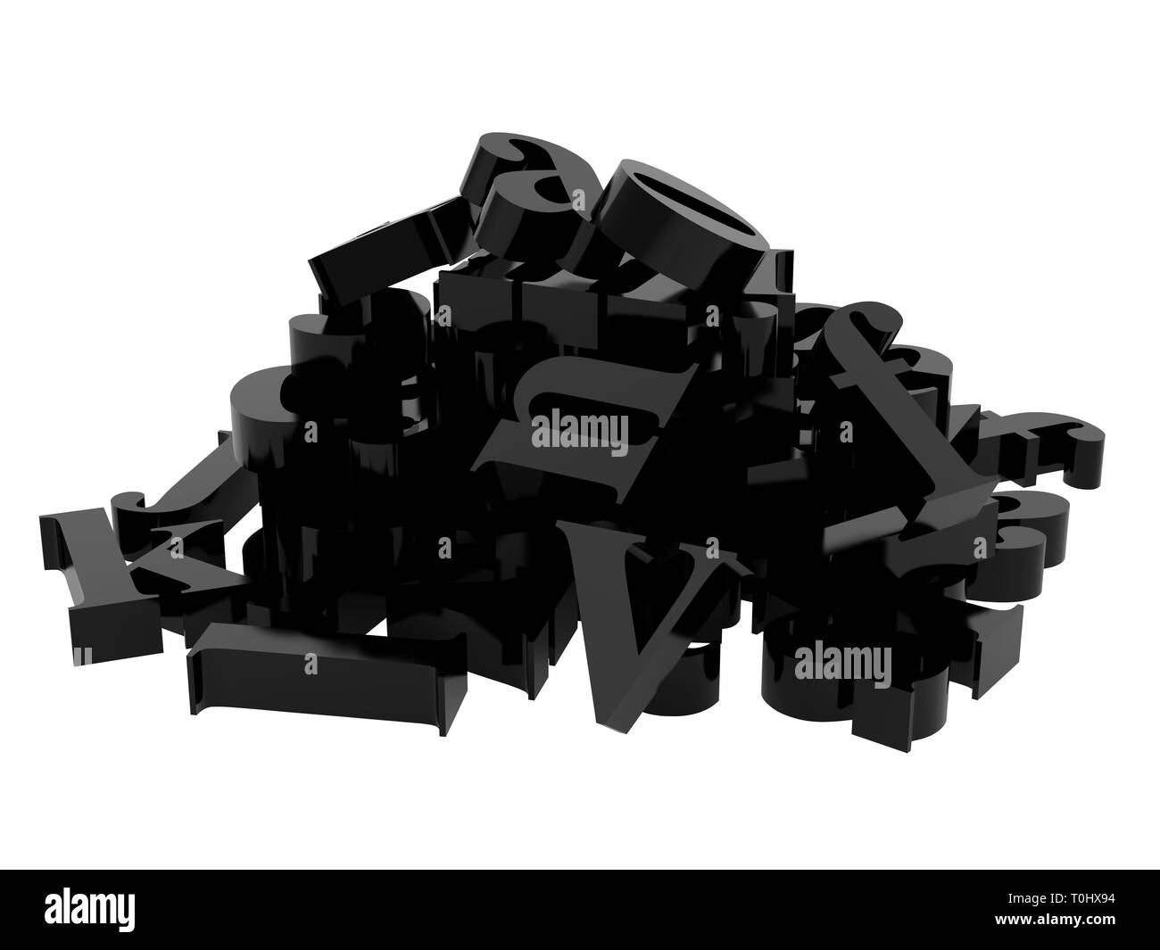 High resolution image alphabet. 3d illustration over white backgrounds ...