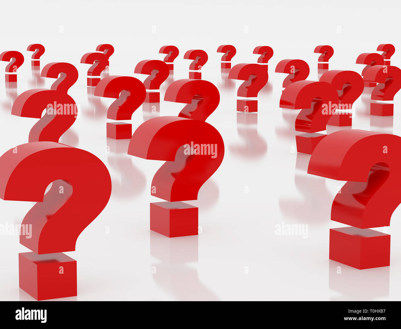 High resolution image. 3d illustration. It is a lot of questions Stock ...