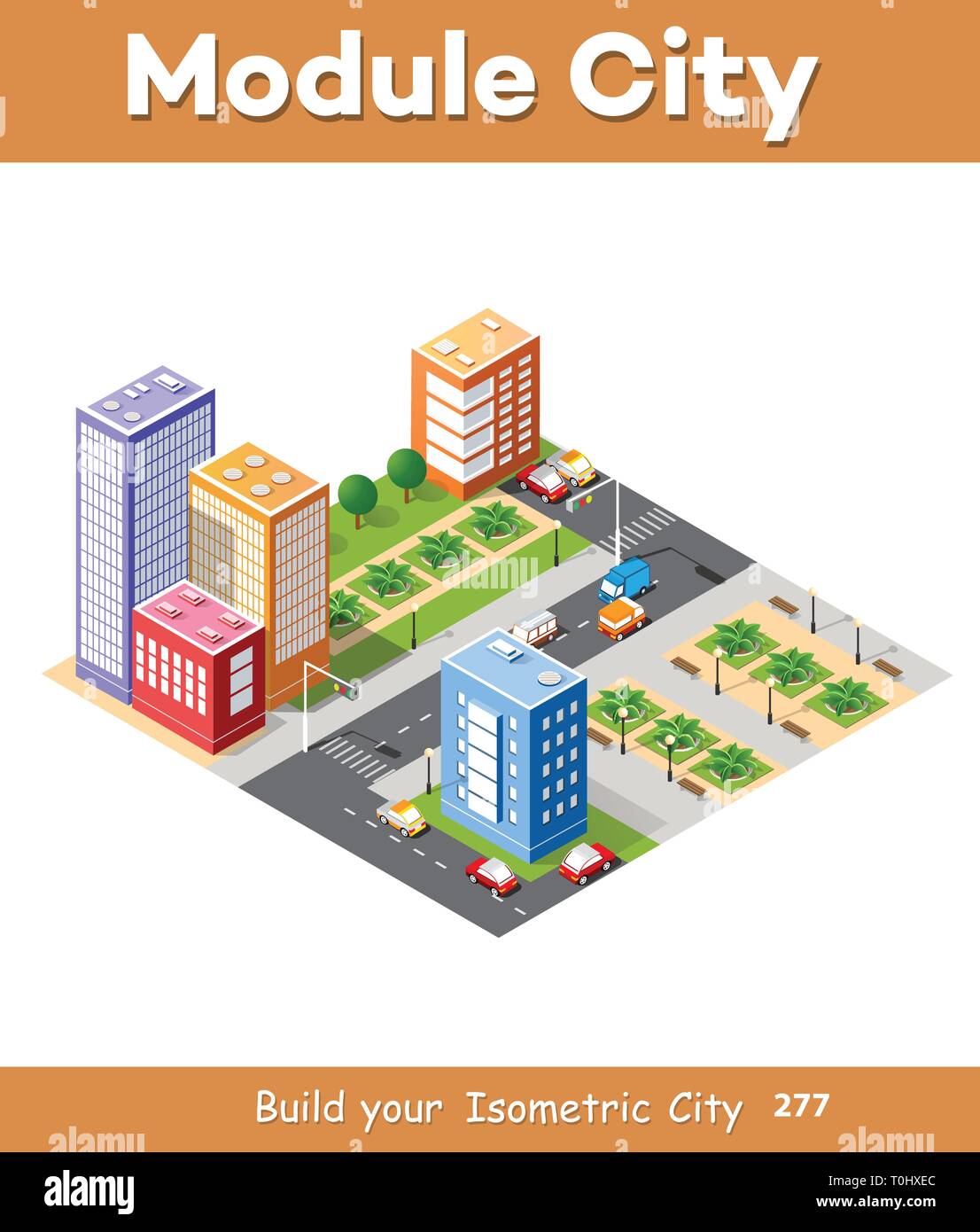 Isometric 3D city landscape Stock Vector Image & Art - Alamy