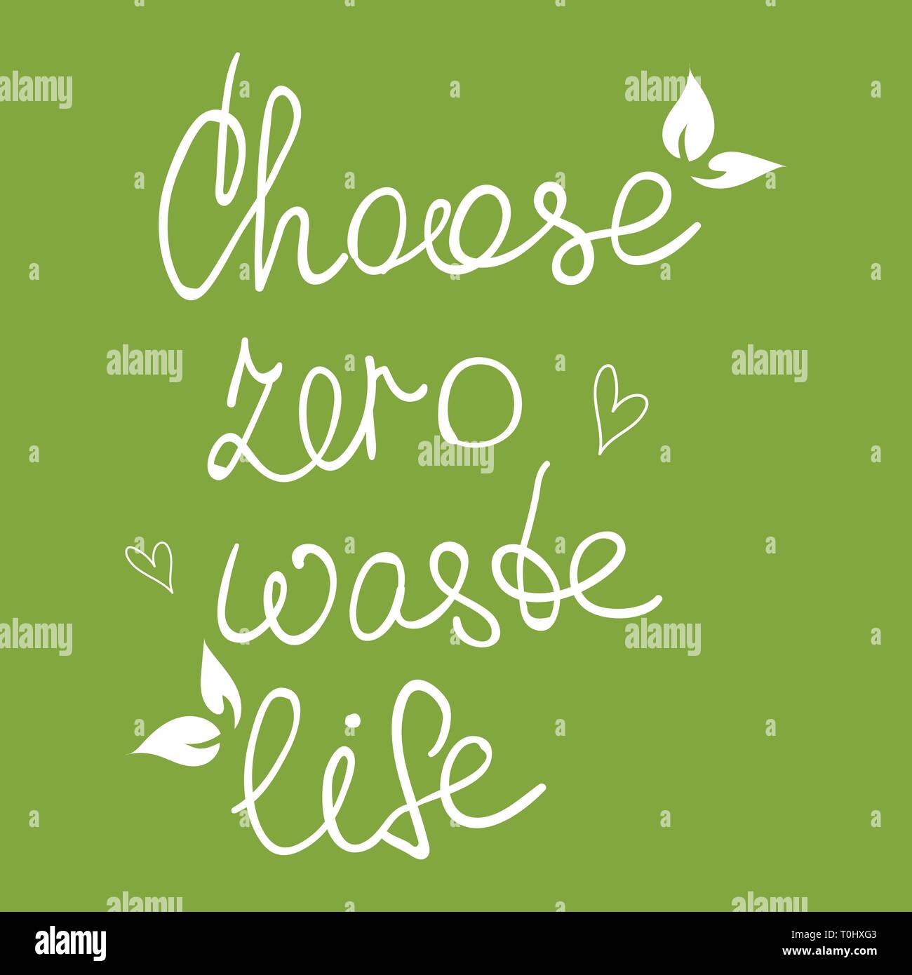 Zero Waste Concept. Hand drawn elements of zero waste life Zero waste ...