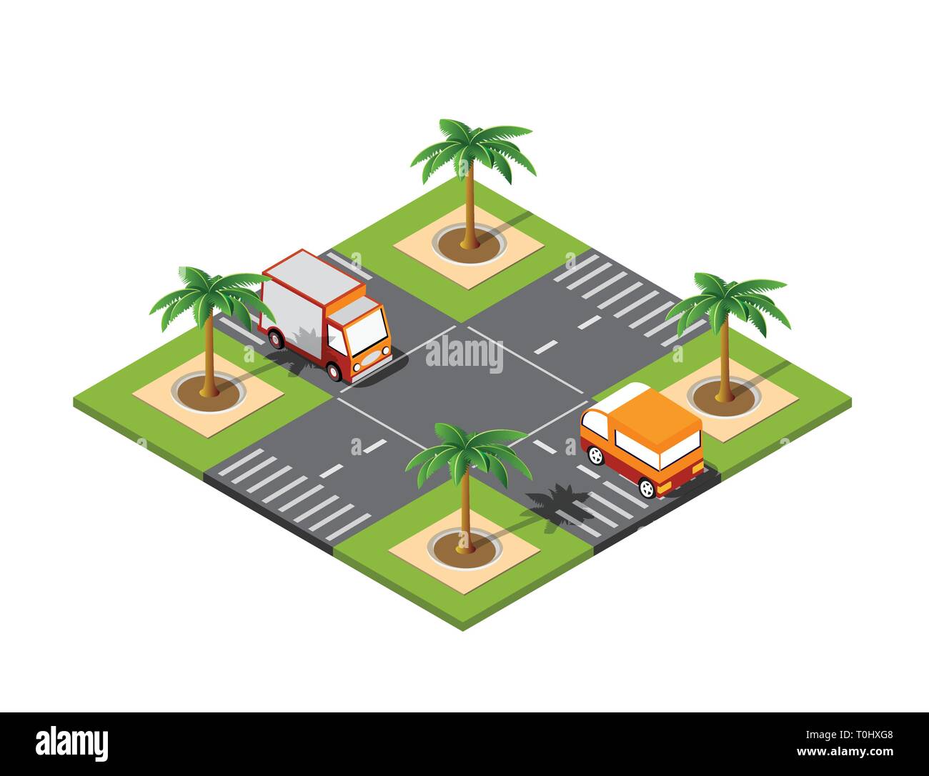 Road isometric 3D city Stock Vector Image & Art - Alamy