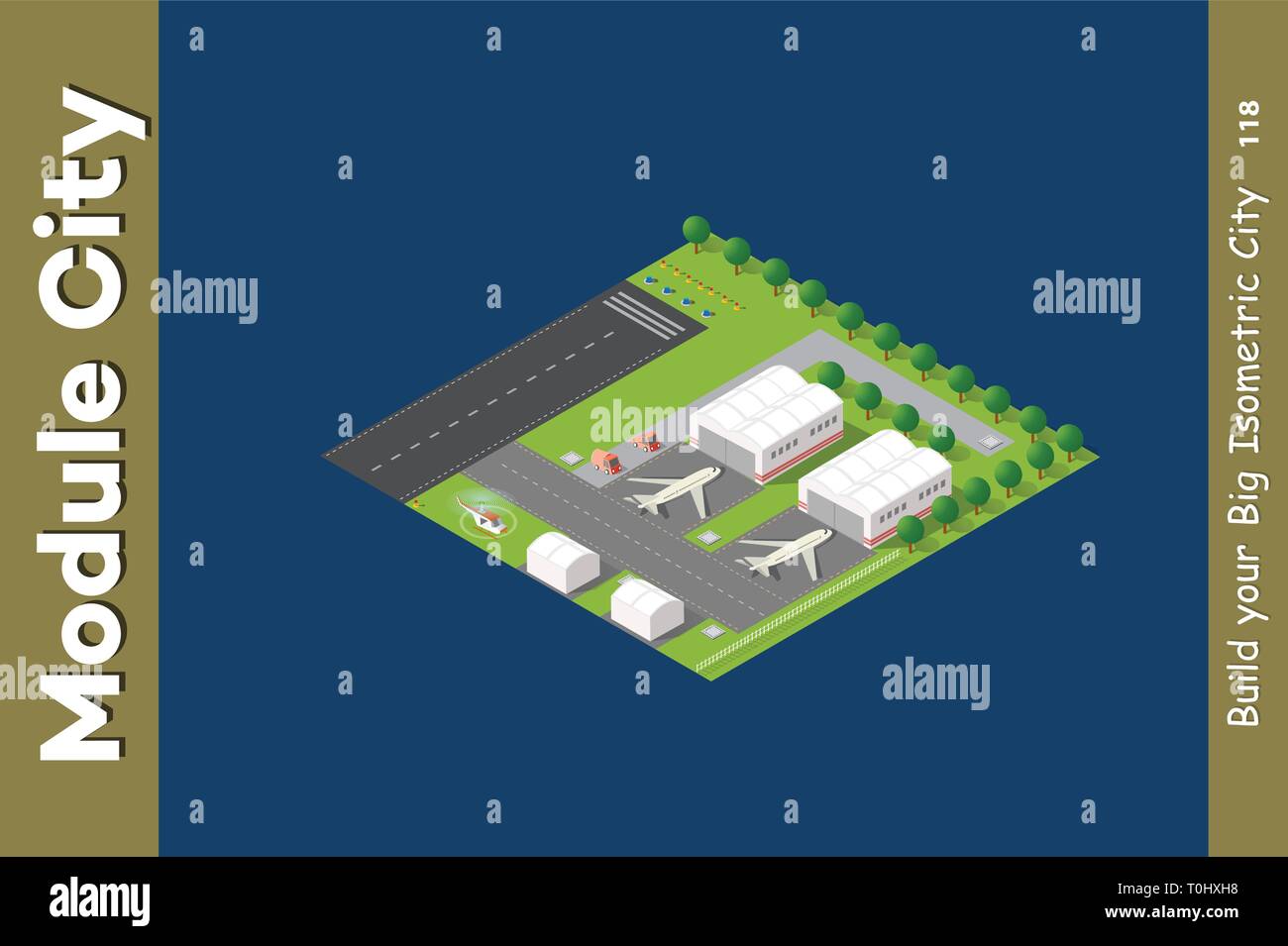 Isometric airport building runway Stock Vector Images - Alamy