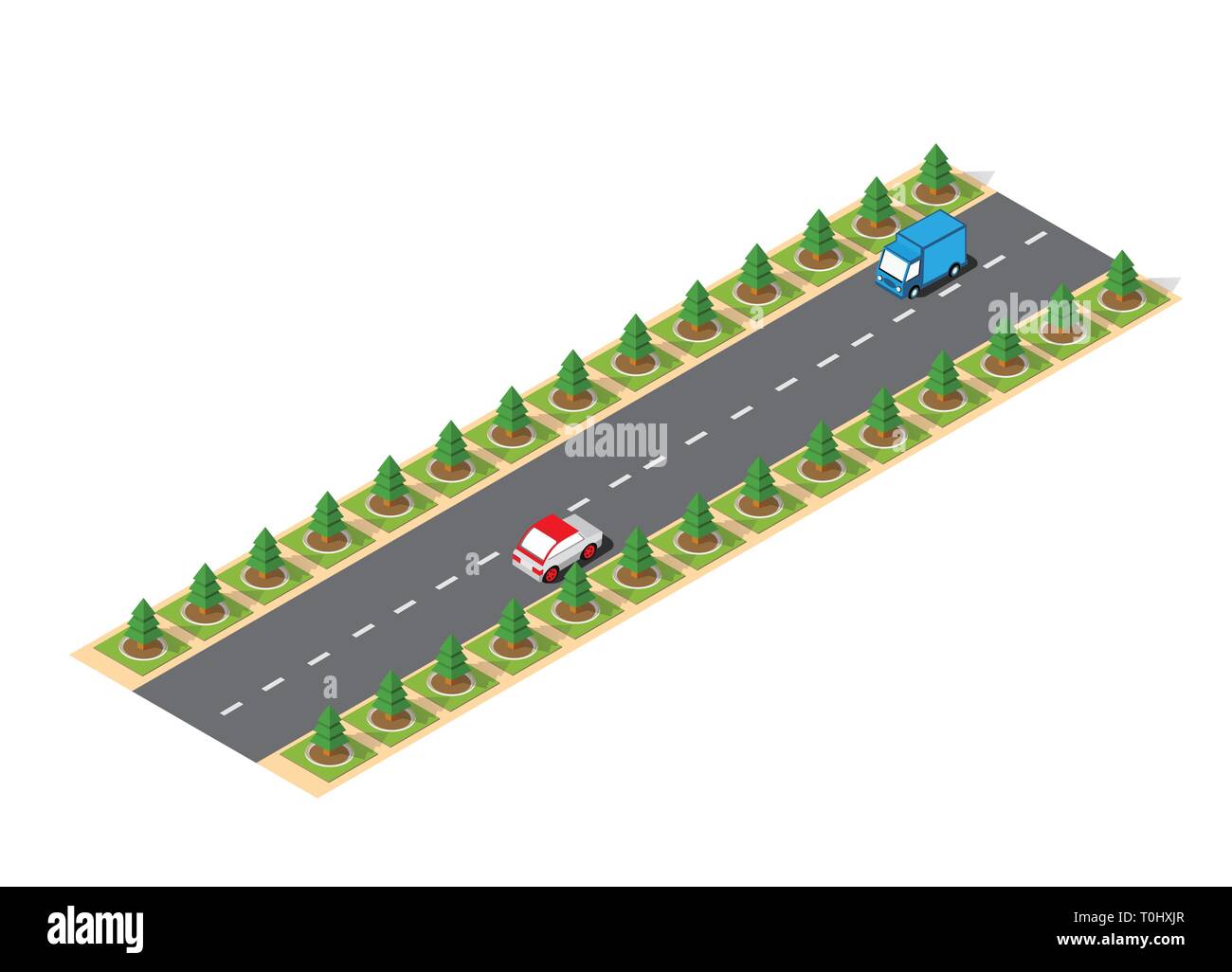 Aerial top view speed Cut Out Stock Images & Pictures - Alamy